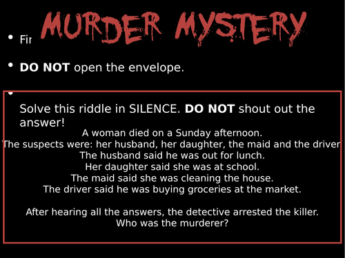 Persuasive Techniques - Murder Mystery - Oracy/Speaking and Listening ...