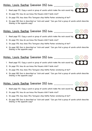 Holes, Louis Sachar - Full Novel Study/Whole class reading planning ...