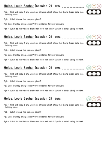 Holes, Louis Sachar - Full Novel Study/Whole class reading planning ...