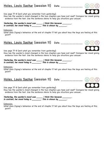 Holes, Louis Sachar - Full Novel Study/Whole class reading planning ...