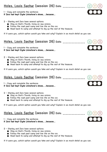 Holes, Louis Sachar - Full Novel Study/Whole class reading planning ...