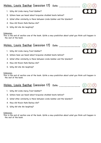 Holes, Louis Sachar - Full Novel Study/Whole class reading planning ...