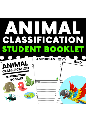 Animal Classification Student Booklet | Teaching Resources