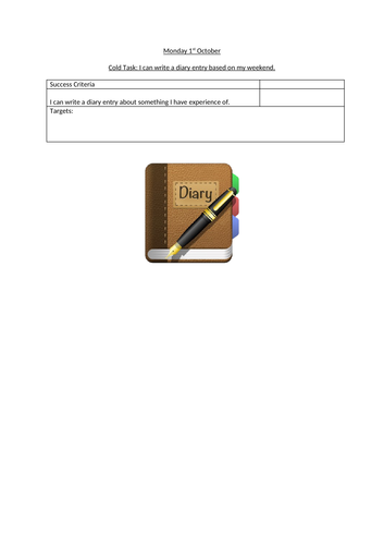 Year 2 Talk4Writing Diary Entry GFOL Great Fire of London Planning and ...