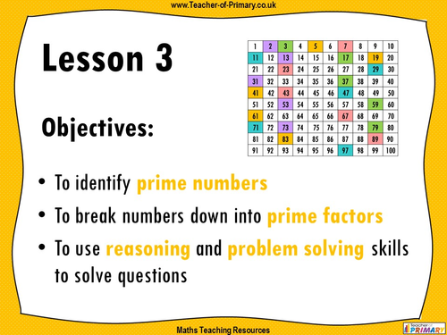 Factors, Multiples, Primes, Squares and Cubes - Year 6 | Teaching Resources