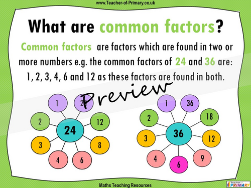Factors - Year 6 | Teaching Resources