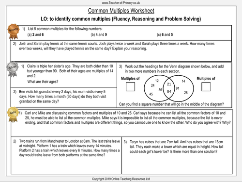 Multiples - Year 6 | Teaching Resources