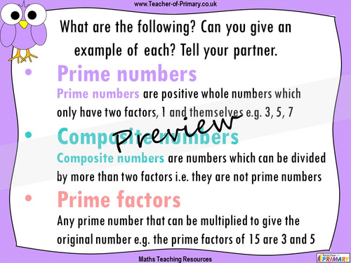 Prime Numbers - Year 6 | Teaching Resources