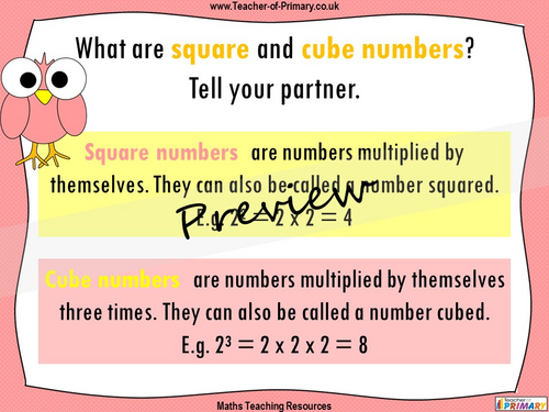 Square and Cube Numbers - Year 6 | Teaching Resources