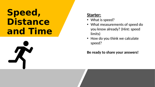 Speed, Distance and Time (KS3) | Teaching Resources
