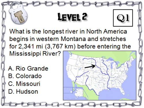 Major Rivers and Mountains of the United States: Escape Room Geography ...