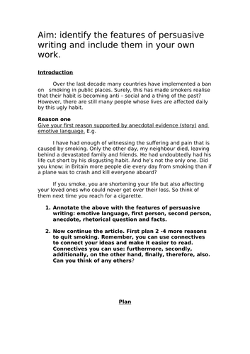 Writing Frame - Exemplar for teaching persuasive writing. | Teaching ...