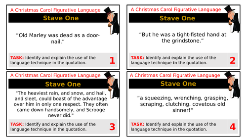 A Christmas Carol Task Cards | Teaching Resources