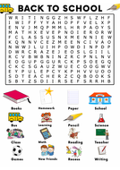Back To School Word Search | Teaching Resources