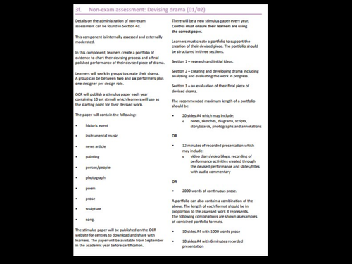 Devising Drama & Mock OCR Devising Drama. KS3 & GCSE | Teaching Resources Devising Drama & Mock OCR Devising Drama. KS3 & GCSE | Teaching Resources