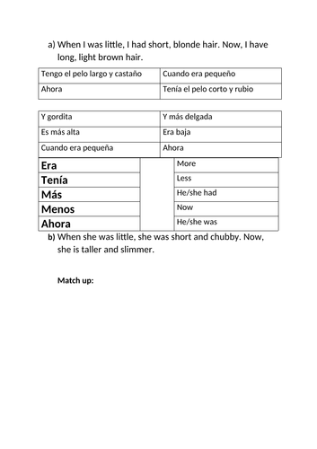 Making comparisons resources for Spanish beginners describing people ...