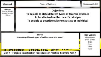 Types of Evidence | Teaching Resources