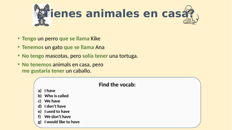 Las mascotas / pets beginners Spanish short activities | Teaching Resources