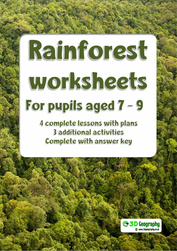 12 Rainforest worksheets, complete with lesson plans and answer keys ...