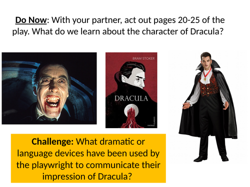 Dracula play text (and original) - 16 hours of lessons | Teaching Resources