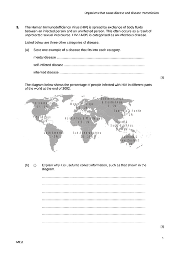 Communicable diseases: Organisms that cause disease & Transmission of ...