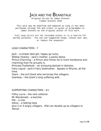 Jack and the Beanstalk Pantomime Script in 2 acts | Teaching Resources