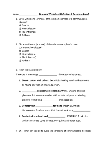 Communicable Diseases Lesson (AQA) - Infection & Response (9-1 ...