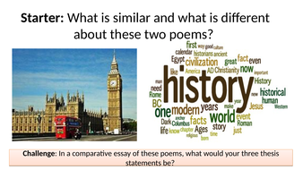 Checking Out Me History and London comparison lesson (AQA Power and ...