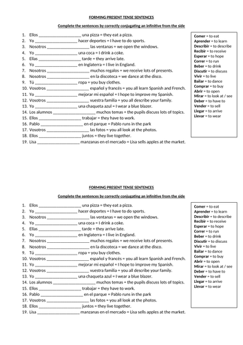 Regular verbs resources pack beginners Spanish | Teaching Resources