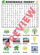 Renewable Energy Word Search | Teaching Resources
