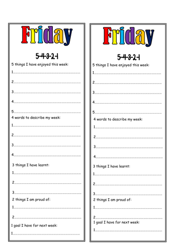 Friday 5! | Teaching Resources