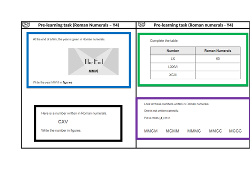 Year 4 differentiated maths pre-learning tasks | Teaching Resources