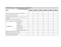 Y1-6 ARE Writing Grids | Teaching Resources