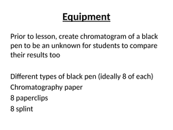 Chromatography KS3 | Teaching Resources