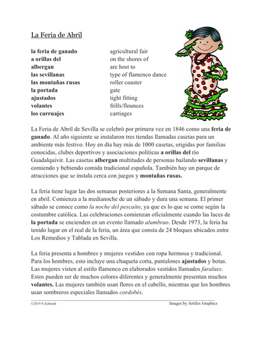 La Feria de Abril de Sevilla Lectura y Cultura: Spanish Reading on ...