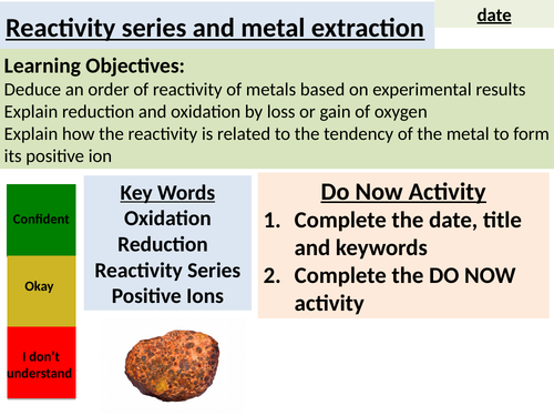 GCSE Chemistry: Reactivity Series and Metal Extraction | Teaching Resources
