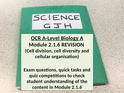 OCR A-level Biology 2.1.6 REVISION (Cell division, cell diversity and ...