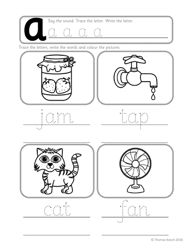 Phonics Worksheets, Lesson Plan, Flashcards - Jolly Phonics A Lesson ...