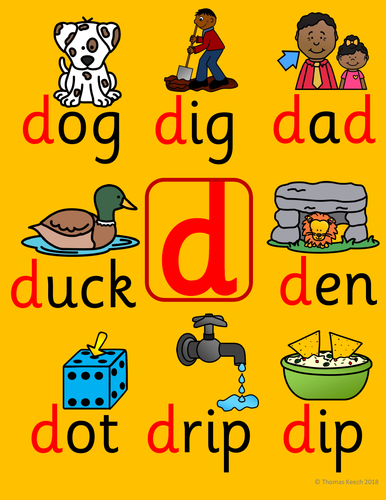 Phonics Worksheets, Lesson Plan, Flashcards - Jolly Phonics D Lesson ...