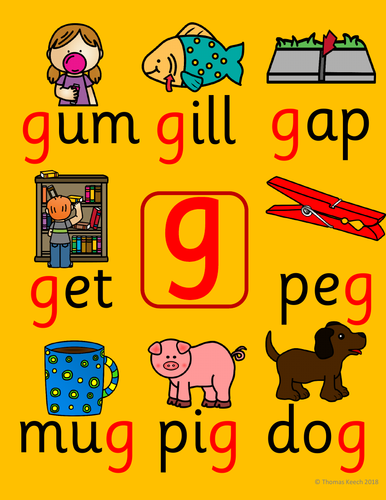 Phonics Worksheets, Lesson Plan, Flashcards - Jolly Phonics G Lesson ...