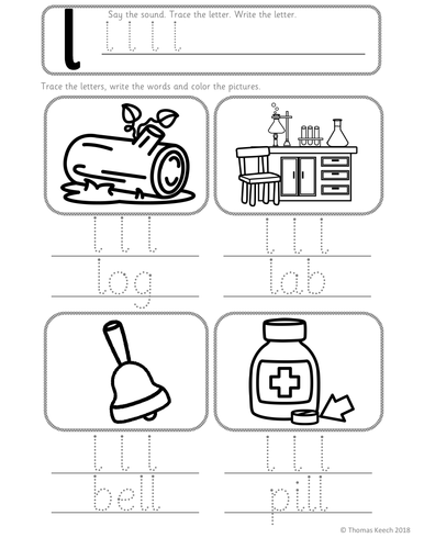 Phonics Worksheets, Lesson Plan, Flashcards - Jolly Phonics Letter L ...