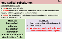 Free Radical Substitution (AS Chemistry) | Teaching Resources