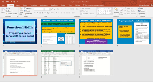 Functional Skills ICT Level 1: Preparing a notice for a noticeboard ...