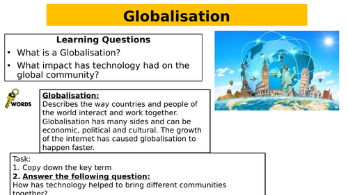 Global Village- Impact of the internet | Teaching Resources