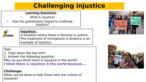 Challenging Injustice- Social Media | Teaching Resources