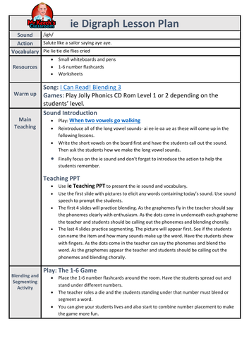 Phonics Worksheets, Lesson Plan, Flashcards - Jolly Phonics Letter ie ...