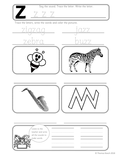 A To Z Phonics Printables