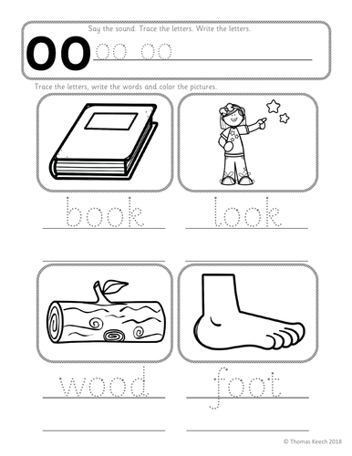 Phonics Worksheets, Flashcards - Jolly Phonics Letter Short oo Lesson ...