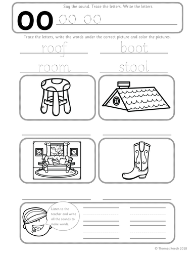 Phonics Worksheets, Lesson Plan - Jolly Phonics Letter Long oo Lesson ...