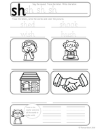 Phonics Worksheets, Lesson Plan, Flashcards - Jolly Phonics Letter sh ...